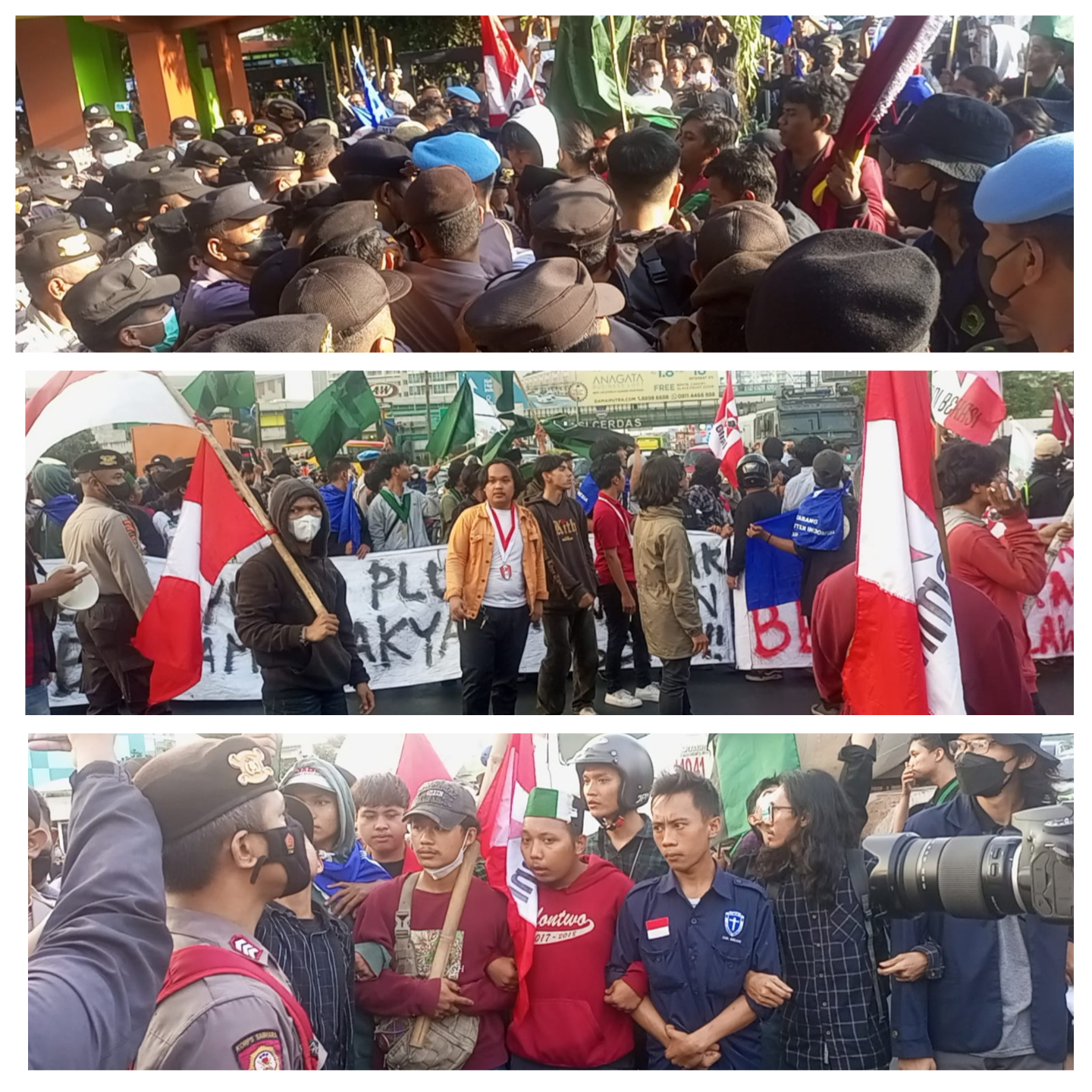 Mahasiswa Gelar Aksi Unjuk Rasa " Tolak Kenaikan Harga BBM " di Bekasi Kota - RAKYAT BICARA NEWS