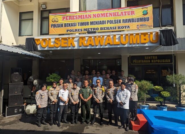 Peresmian Nomenklatur Polsek Bekasi Timur menjadi Polsek Rawalumbu Kota ...